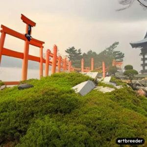 Japanese shrine destroyed by disaster - Future Fantasy Art Exhibition ...
