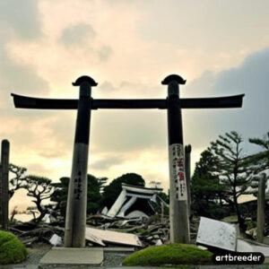 Japanese shrine destroyed by disaster - Future Fantasy Art Exhibition ...