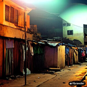 Dangerous slums at night - Future Fantasy Art Exhibition ― Mirai Mousou ...