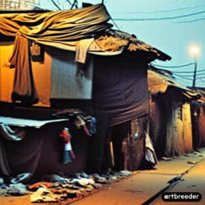 Dangerous slums at night - Future Fantasy Art Exhibition ― Mirai Mousou ...